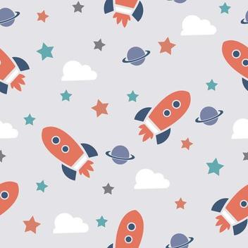 Papel De Parede Baby Foguetes E Estrelas - 3,30x0,50m - DEKAL DECOR ...
