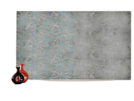 Papel De Parede Concreto Linhas Azul Turquesa 3,5M Kkt263 - Você Decora ...