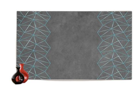 Papel De Parede Concreto Linhas Azul Turquesa 3,5M Kkt281 - Você Decora ...