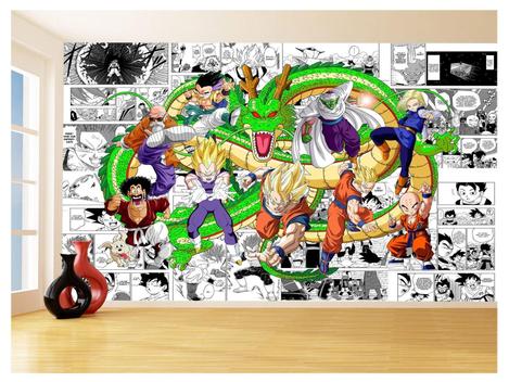 Papel De Parede Dragon Ball Goku Vegeta Anime 3,5M Dbz216 - Você Decora ...