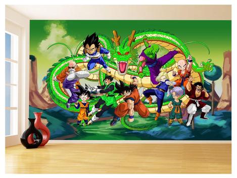 Papel De Parede Dragon Ball Goku Vegeta Anime 3,5M Dbz277 - Você Decora ...