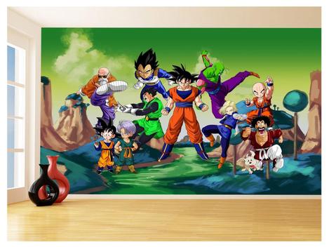 Papel De Parede Dragon Ball Goku Vegeta Anime 3,5M Dbz279 - Você Decora ...