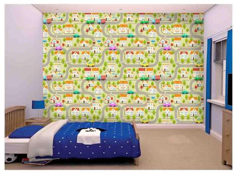 Papel De Parede Infantil Mini Cidade Carrinho s87 - Você Decora - Papel de Parede - Magazine Luiza