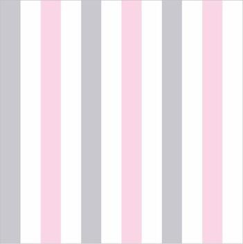 Papel De Parede Listrado Cinza, Rosa E Branco - 3,30x0,50m - DEKAL ...