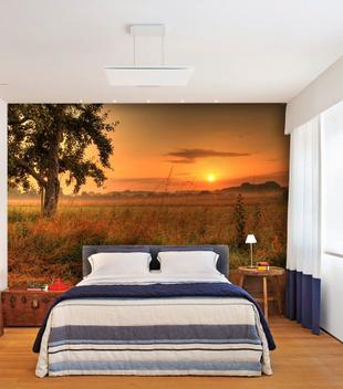 Papel De Parede Paisagem Por Do Sol 0010 Papel De Parede 3D - Imperial ...