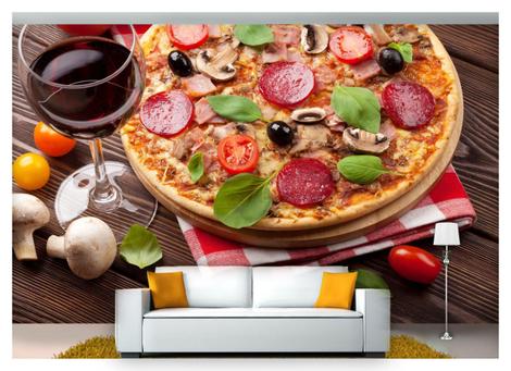Papel De Parede Rodízio Pizza Gourmet 3D Al145 - Você Decora - Papel de ...