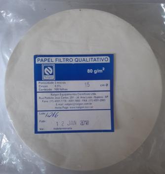 Papel filtro qualitativo 80g 150mm, caixa 100 folhas NALGON - Papéis - Magazine Luiza