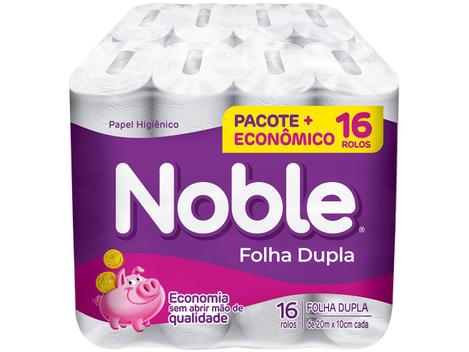 Papel Higiênico Folha Dupla Noble 16 Rolos 20m - Papel Higiênico ...
