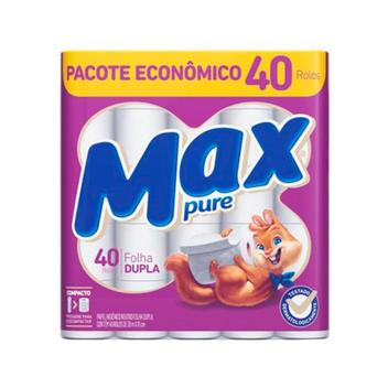 Papel Higiênico Max Pure Folha Dupla 30 Metros 40 Rolos - Papel ...