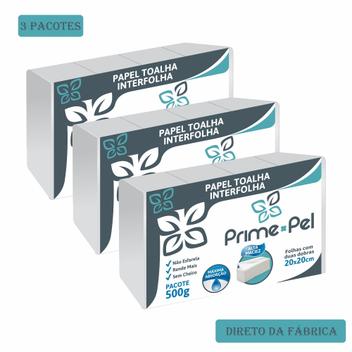 Papel Interfolhado Toalha Branco Para Secar As Mãos Banheiro Kit 3 ...
