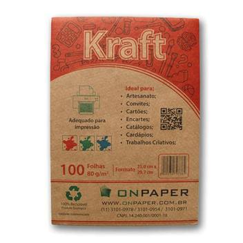 Papel Kraft A4 080G Monolúcido Com 500 Folhas - Onpaper - Papel Kraft ...
