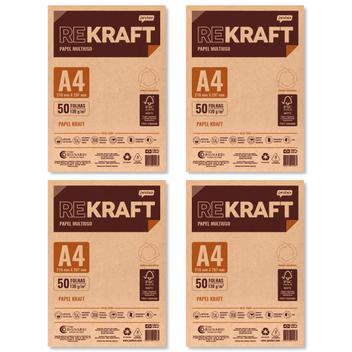 Papel Kraft Especial A4 120g Kit com 200 folhas para impressão Jandaia ...