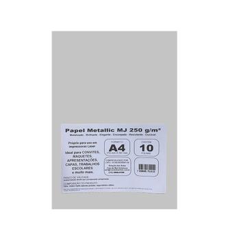 Papel Metallic Colordrop Prata A4 250g 10 Folhas - Papéis - Magazine Luiza