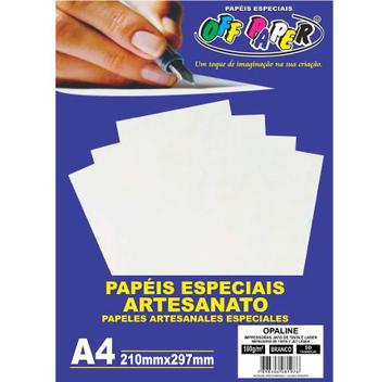 Papel Opaline A4 180 gramas Branco Off Paper - 50 Folhas - Papel ...