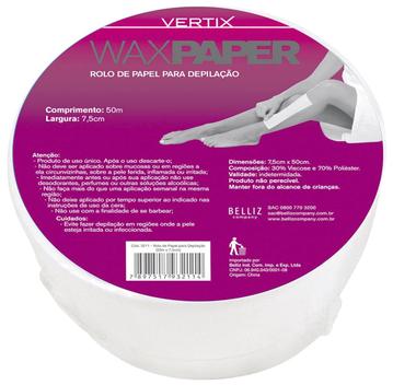 Papel para depilacao vertix waxpaper rolo 50mt falso tecido - Folhas e ...