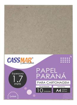 Papel Paraná para cartonagem 1,7mm A4 210x297mm 10un - Cassmar - Papéis ...