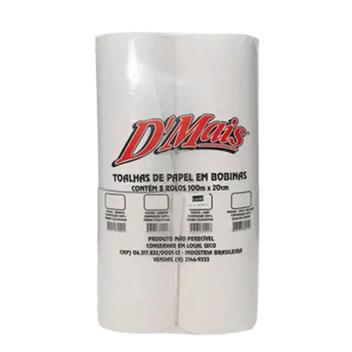 Papel Toalha Bobina 20x100 Luxo Dmais com 8 Rolos - Papel Toalha ...