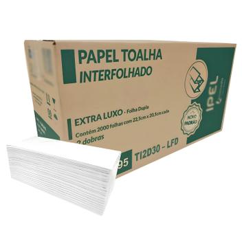 Papel Toalha Interfolha 22,5X20,5Cm Folha Dupla Extra Luxo Branco ...