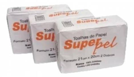 Papel Toalha Interfolhas Fardo 1000 Folhas Branco Superpel - Papel ...