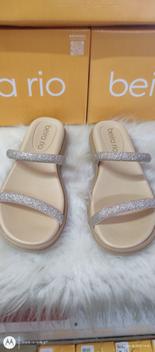 Papete Beira Rio Feminina Beira Rio Tiras Glitter 8488.105 - Papete ...