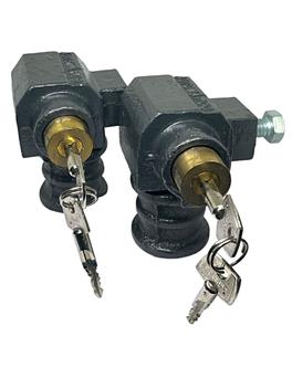 Par (2) Cadeado De Chão Automatico Porta De Enrolar Abre C/ A Mesma Chave - 4 chaves Tetra ...