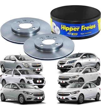 Par 2 Disco De Freio Dianteiro Ventilado Cobalt Onix Prisma - Hipper Freios - Freio - Magazine Luiza