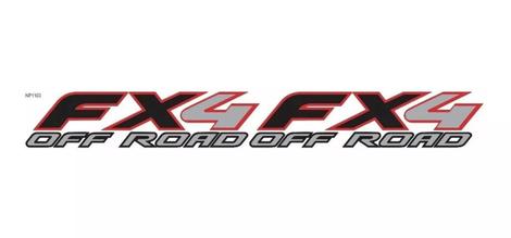 Par Adesivo Emblema Ford Fx4 Off Road F250 Ranger Preto Verm - Resitank ...