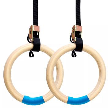 Par Argolas Olímpicas De Madeira 23MM Academia Treinamento Exercício ...