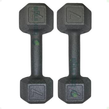 Par de Halteres Sextavado - 7 Kg - BOX INGÁ - Halteres - Magazine Luiza