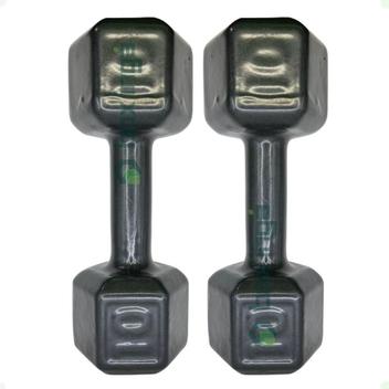 Par de Halteres Sextavado Revestido - 10 Kg - BOX INGÁ - Halteres ...