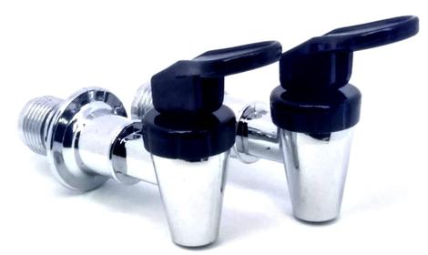 Par de Torneira Esmaltec para Bebedouro - Cromada e Preta - Zufer ...