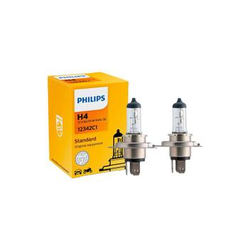 Par Lâmpada H4 Philips Halógena Standard 12v 60/55w Original - Lâmpada ...