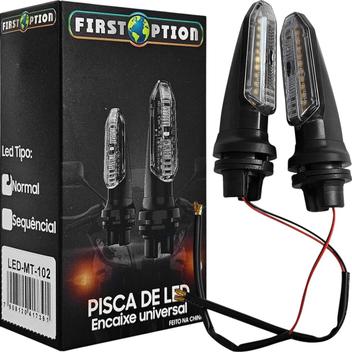Par pisca de led normal e sequêncial para motocicleta - First Option ...