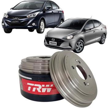 Par Tambor Freio Traseiro Hyundai HB20 2012 a 2023 TRW - Tambor de ...