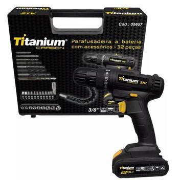 Parafusadeira Furadeira 2 Bateria + Jogo Chave Fixa Hammer - Furadeira ...