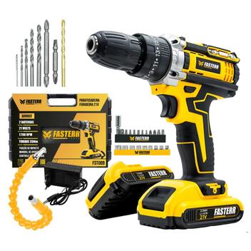 Parafusadeira Furadeira De Impacto Profissional 21v Modelo FST009 2 ...