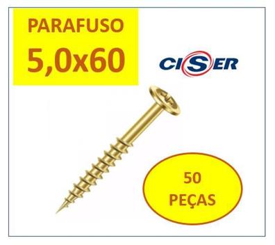 Parafuso Chipboard 5X60 Ciser Philips 50Un Madeira Parede - Parafuso ...