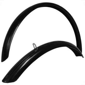 Paralama Para Bicicleta Aro 26 Par Dianteiro Traseiro Mtb para-lama Alto Brilho Preto Plástico ...