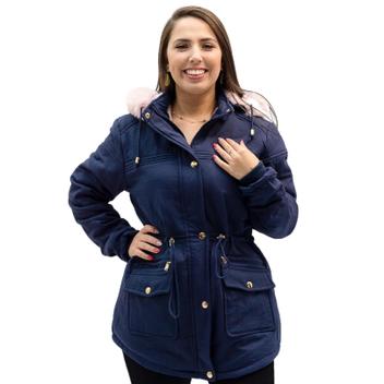 Parka Jaqueta Feminina Premium Peluciada com Capuz Removível - ZIEM ...