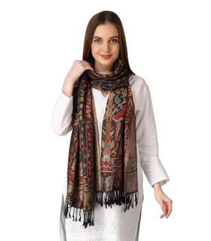 Pashmina Shawl EH Jamawar Intrincado Tecido Multicolorido 73 - Tecido ...