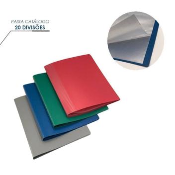 Pasta Catálogo 20 Plásticos Para 40 Folhas A4 - Win Paper - Pastas ...