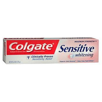 Pasta de dente Colgate Sensitive Whitening Maximum Strength Fresh Mint Fresh Mint 6 oz da ...