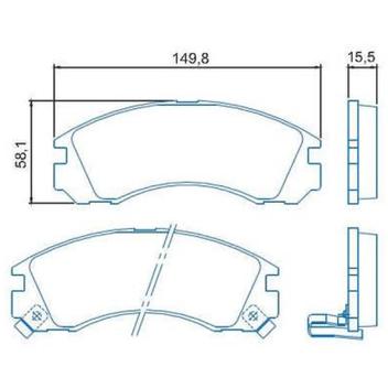 Pastilha de Freio Mitsubishi Galant 1993 a 2005 JURID - Pastilha de ...