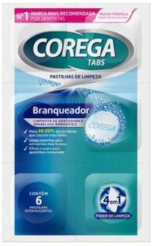 Pastilhas Branqueadoras Corega Tabs 6 Unidades - Limpador de Dentadura ...