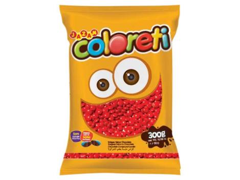 Pastilhas Chocolate Coloreti Mini Vermelho Pacote 300g - Jazam ...