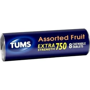 Pastilhas Tums Antacid Extra Strength 750 Fruit - 8 Unidades - Balas ...