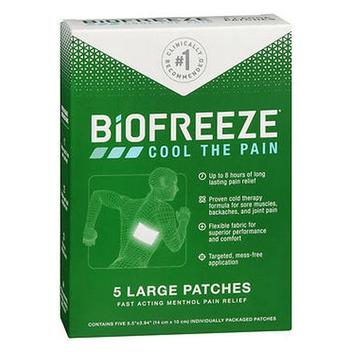 Patch Biofreeze para Alivio da Dor - Pacote com 5 Unidades (4+1 ...