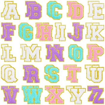 Patches para Reparo de Roupas Palonu - 52 Peças (A-Z) - Aplique com ...