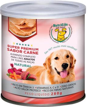 Patê Natural Super Premium Carne Adulto - Comida para Cachorro, Ração ...