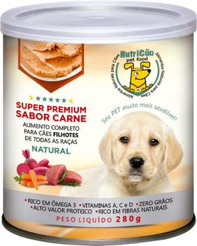 Patê Natural Super Premium Carne Filhote - Comida para Cachorro, Ração ...
